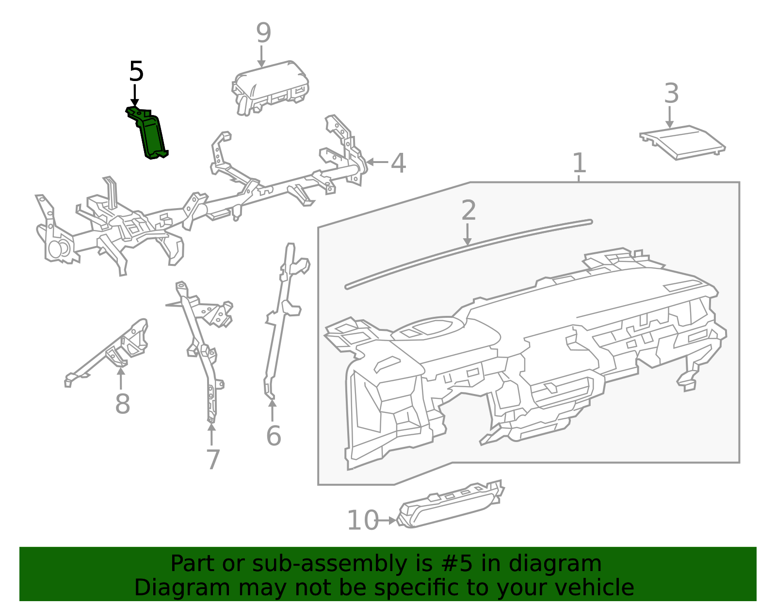 55395-0A040 - 2022-2024 Toyota Corolla Cross - Reinforced Beam Bracket ...