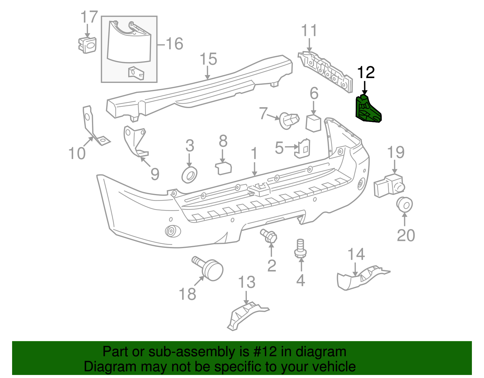 52587-0C010 - Lower Retainer 2008-2022 Toyota Sequoia | Toyota San ...
