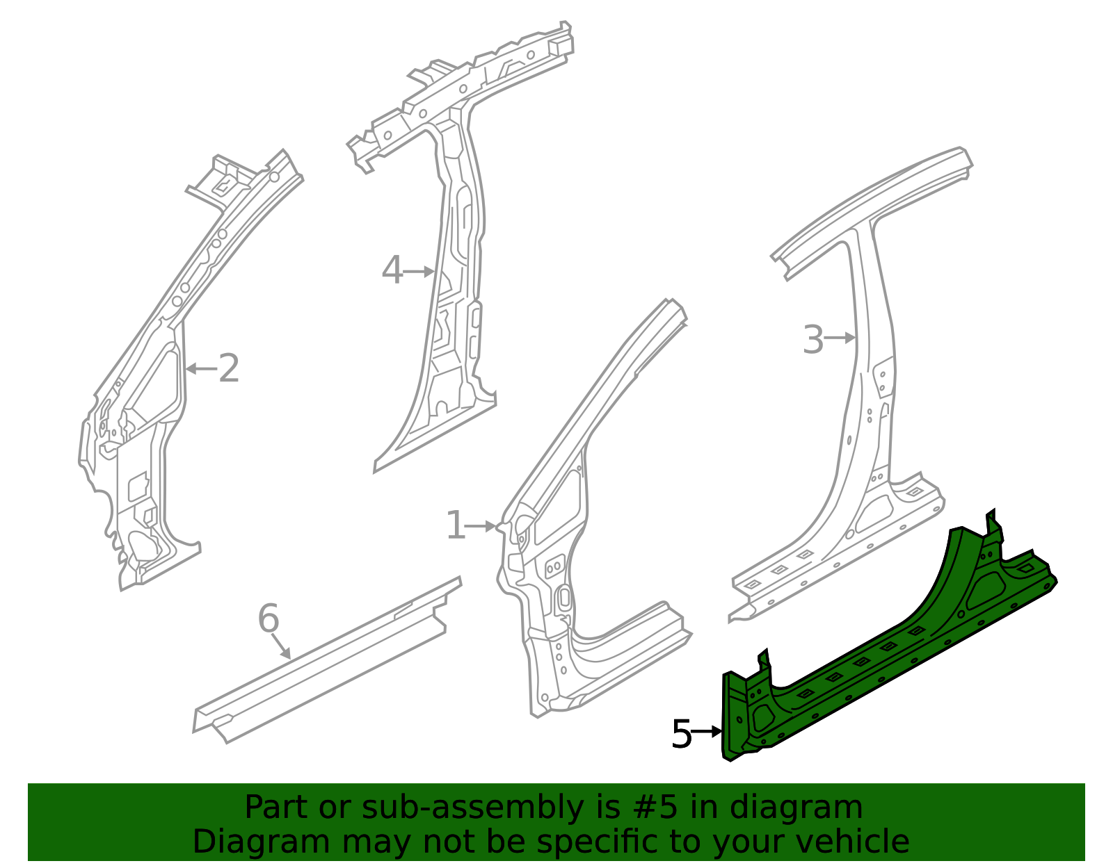 71322-1WD80 - Rocker Panel 2012-2017 Kia Rio | Kia.Parts Store