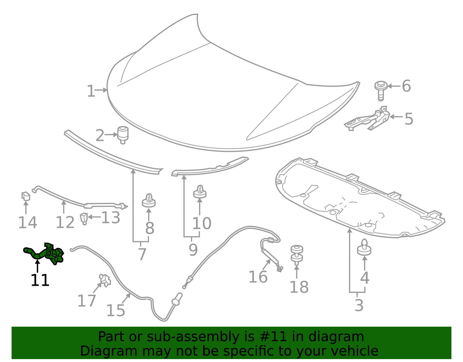74120-TLA-A01 - 2017-2022 Honda CR-V - Lock Assembly Hood | Genuine ...