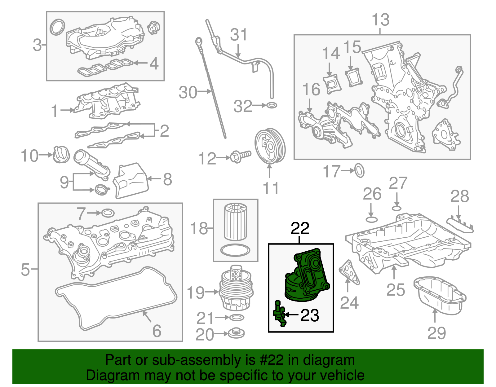 15609-0P020 - Engine Oil Filter Housing 2016-2023 Toyota Tacoma | Longo ...