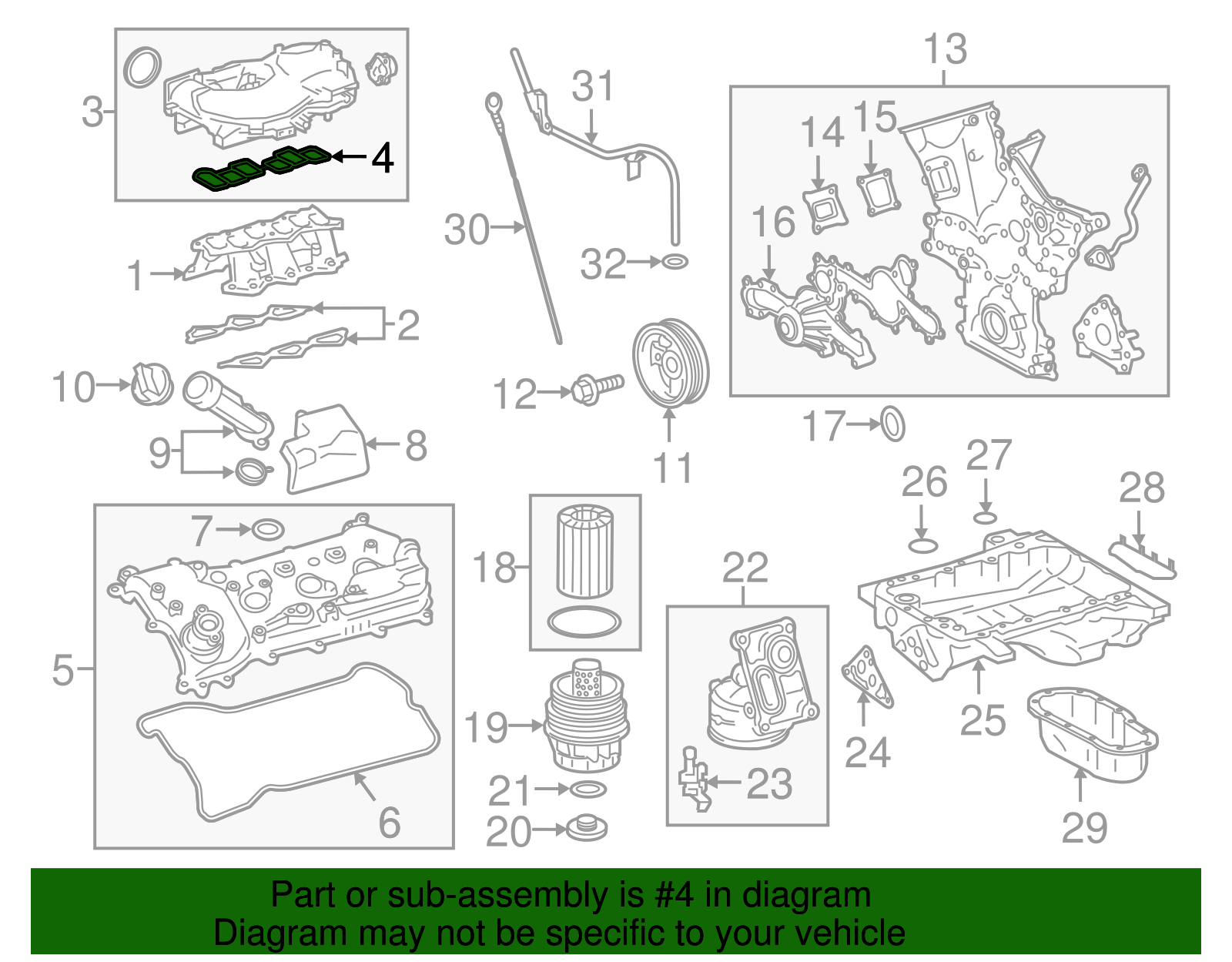 17176-31130 - Gasket, Air Surge Tank To Intake Manifold - 2016-2024 ...