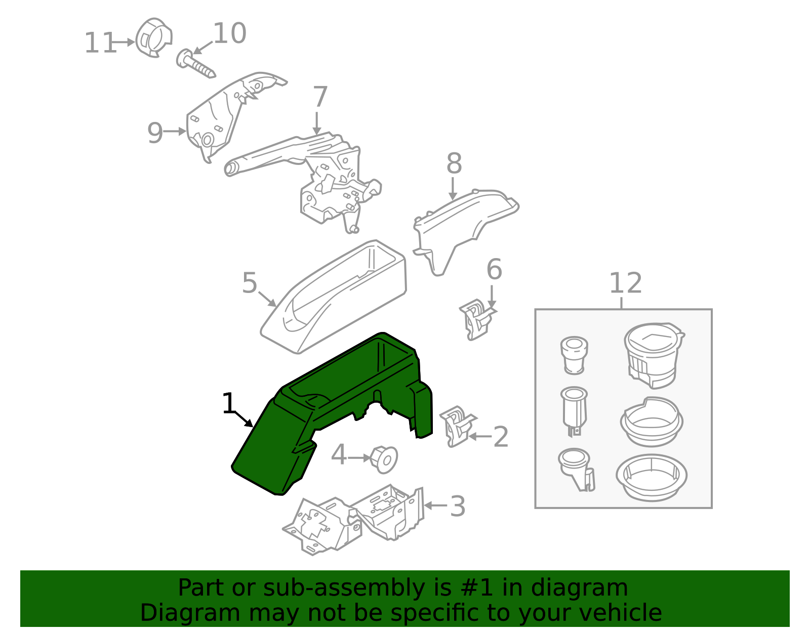 2020-2025 Ford | Console Panel | BK2Z-61045A36-BF | Walls' Ford Parts