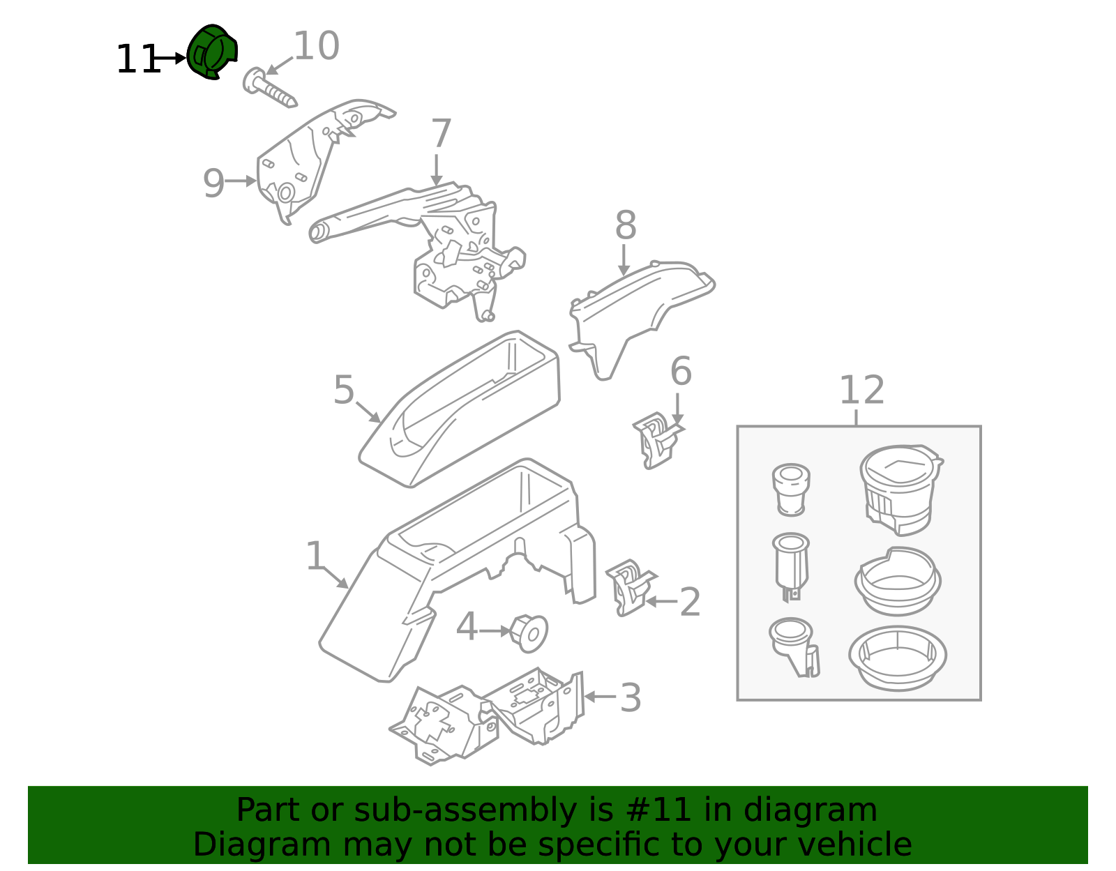 2020-2025 Ford Parking Brake Lever Cover Cap BK2Z-4273-EC | OEM Parts ...