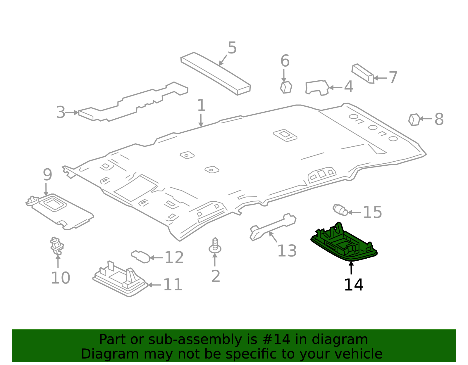 81240-48040-C1 - Toyota Dome Lamp Assembly 2022-2025 Toyota ...