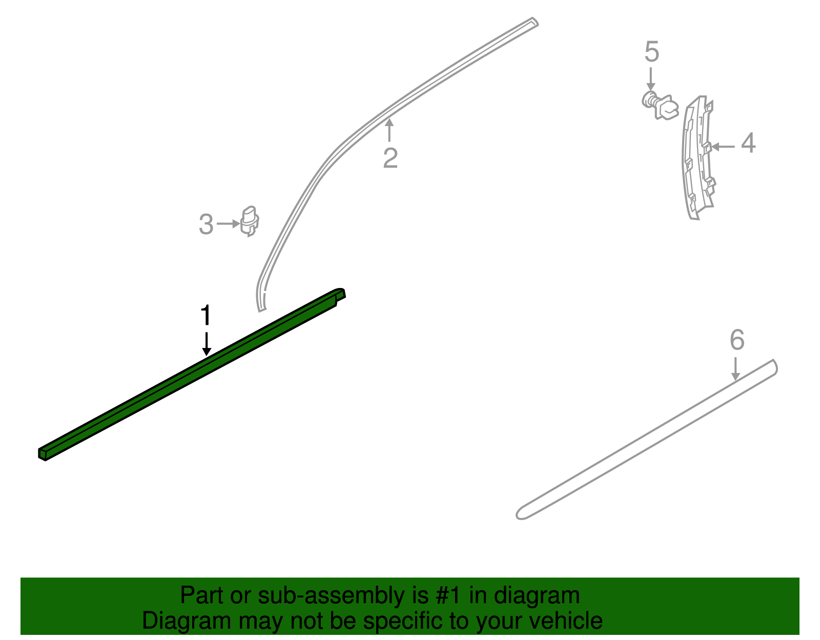 561-837-478-5AP - Belt Weather-Strip - 2012-2020 Volkswagen Passat ...