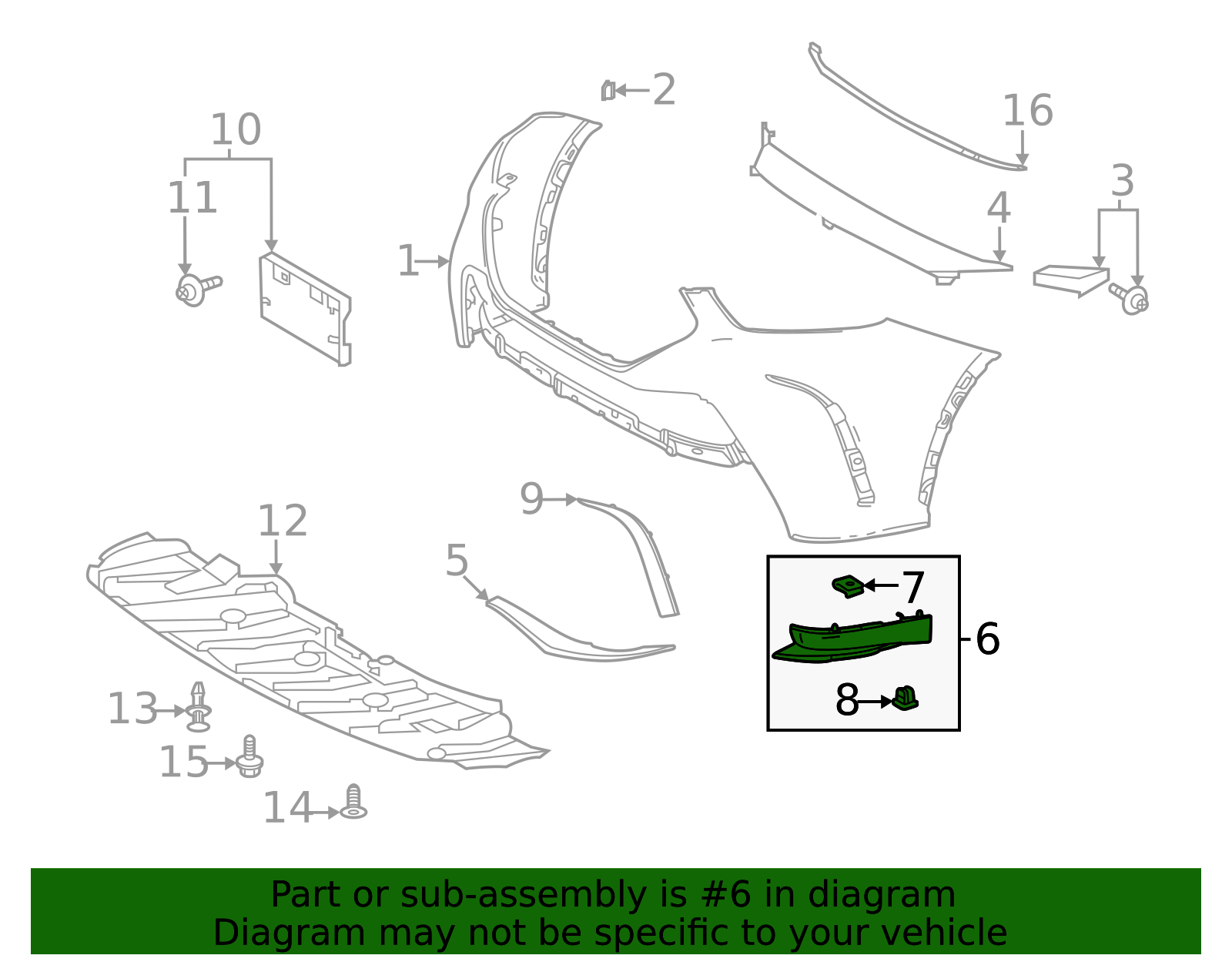 2021-2024 Toyota Highlander Bumper Filler 52512-0E010 | Toyota Parts Center