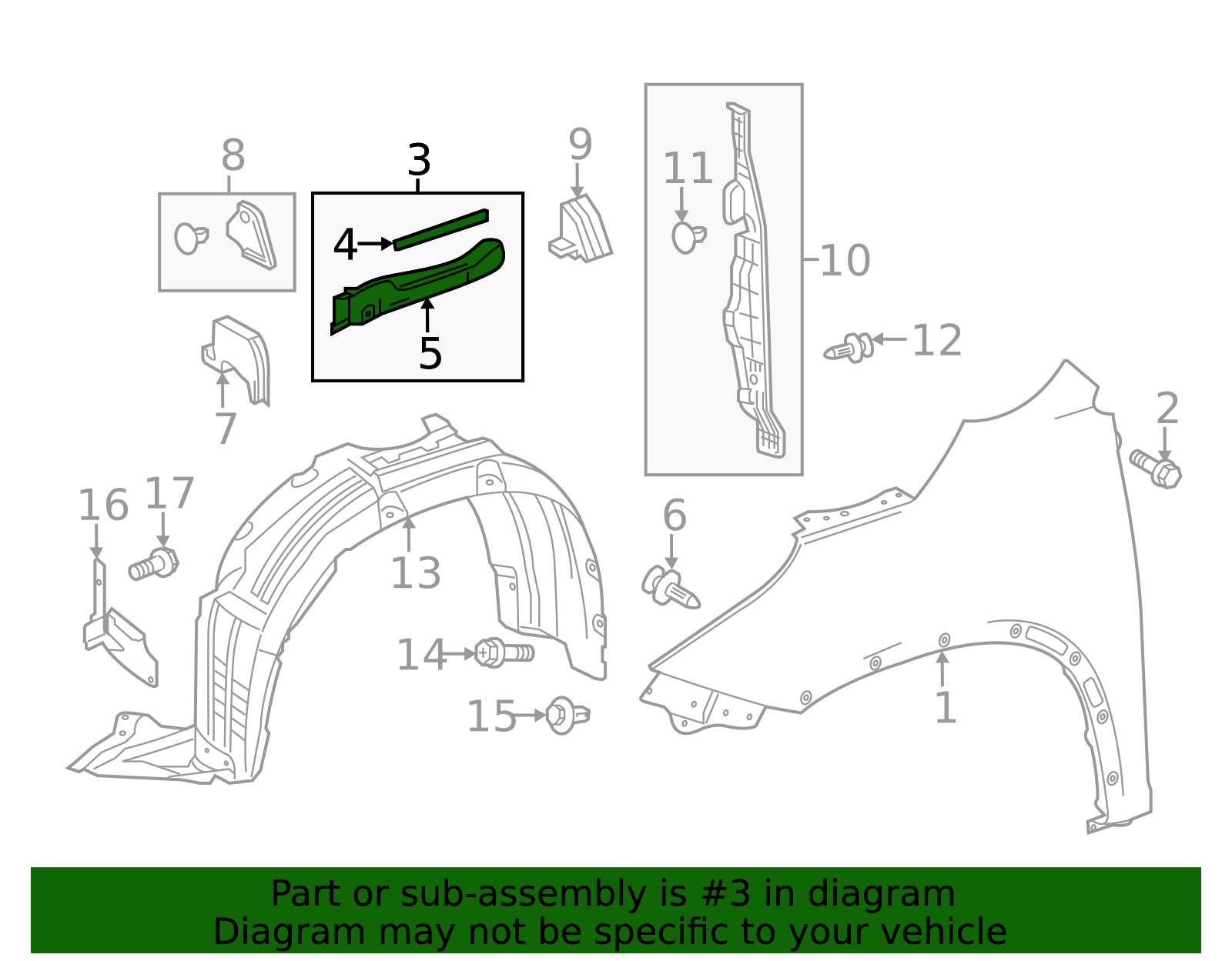 53807-0E060 - Fender Splash Shield - OEM Genuine Toyota Parts