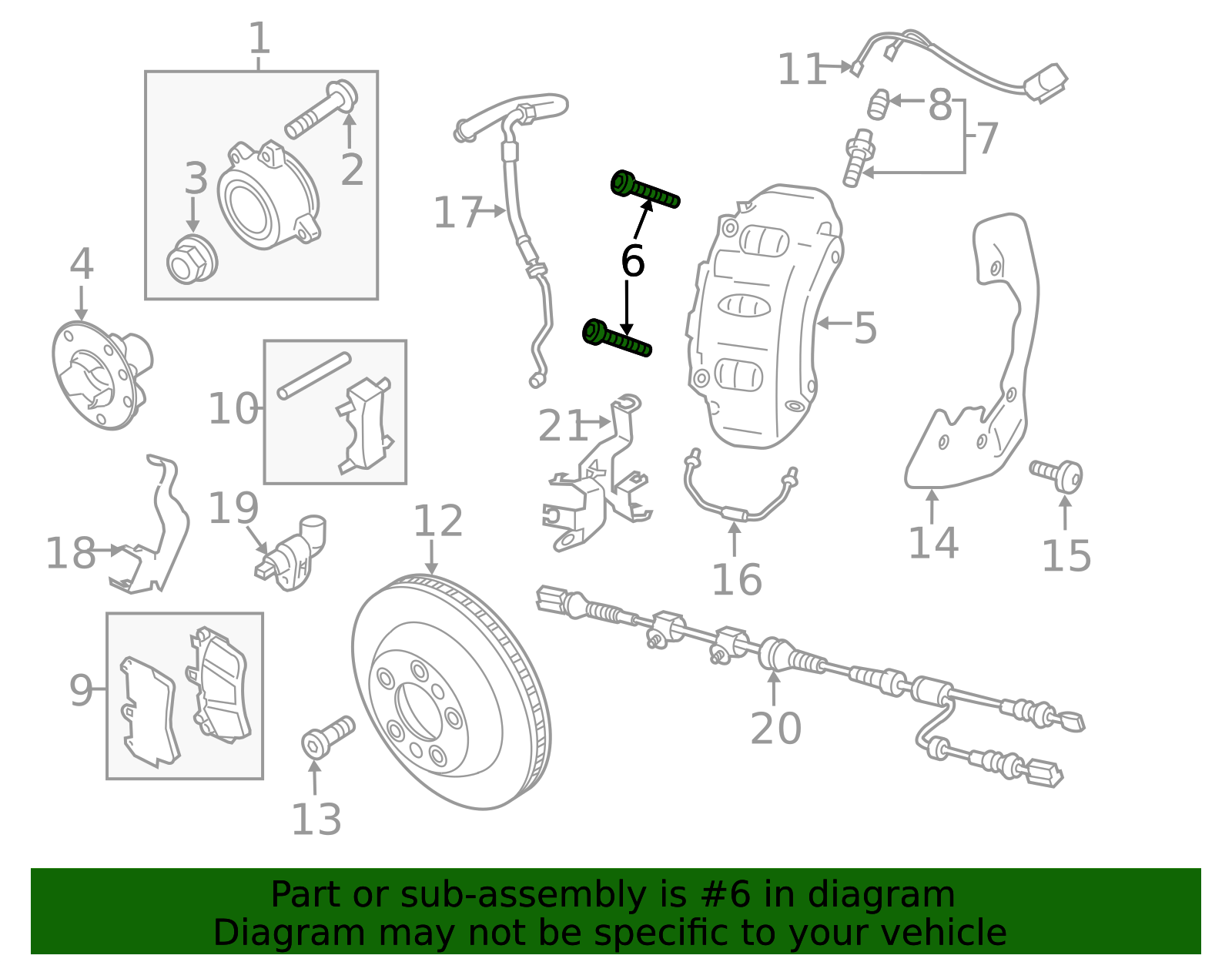 2004-2017 Volkswagen Touareg Disc Brake Caliper Bolt N-906-854-03 ...
