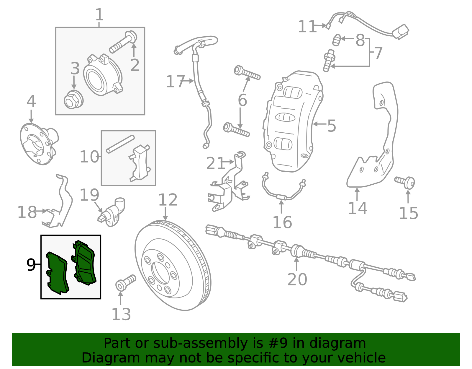 7P6-698-151-G - Brake Pads Front 2011-2015 Volkswagen Touareg ...