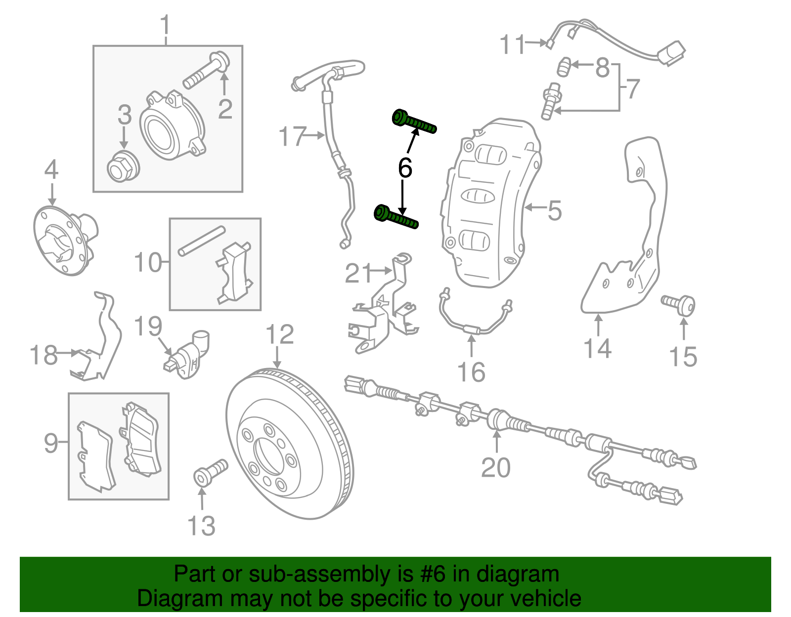 2004-2017 Volkswagen Touareg Disc Brake Caliper Bolt N-906-854-03 | VW ...
