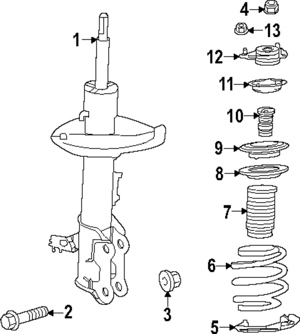 2024-2025 Toyota Grand Highlander Suspension Strut 48520-8Z464 | Toyota ...