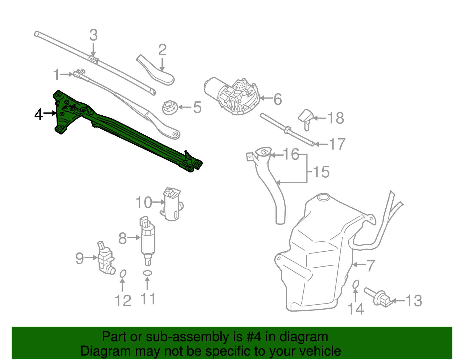 31253518 - Wiper mechanism - 2004-2013 Volvo | Volvo OEM Parts Direct
