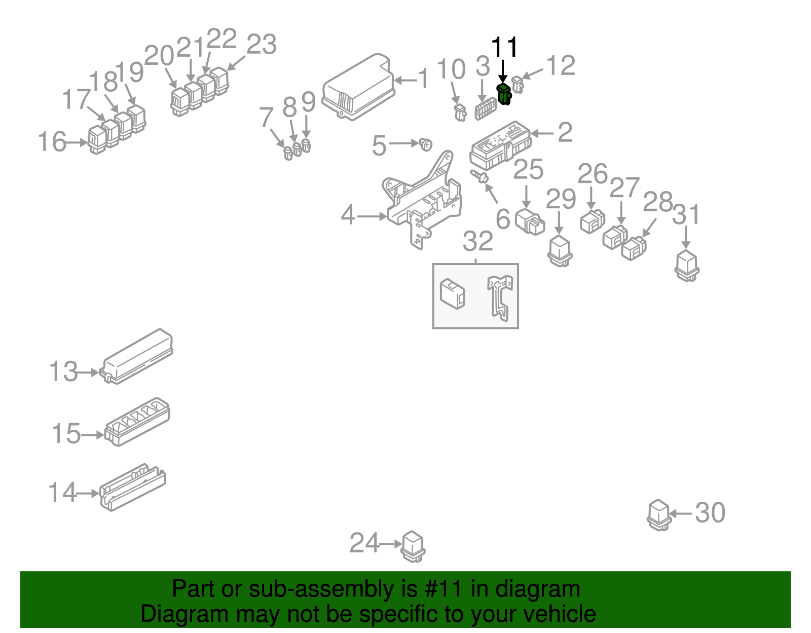 2437079900 - Nissan Multi-Purpose Fuse 1998-2004 Nissan | Performance ...