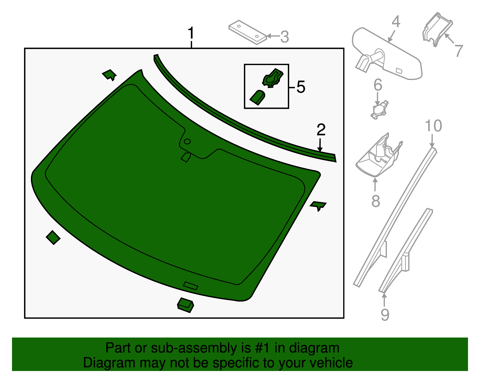 2011-2017 Ford Windshield fb5z7803100a | TascaParts.com