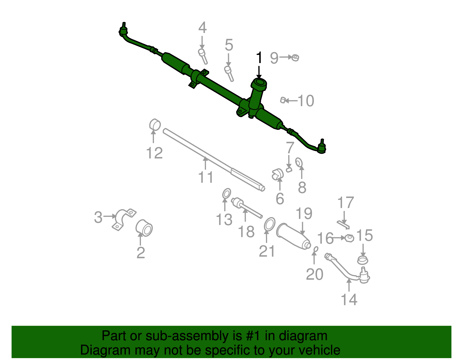 2007 Hyundai Elantra Steering Gear 56500-2L300 | OEM Parts Quick
