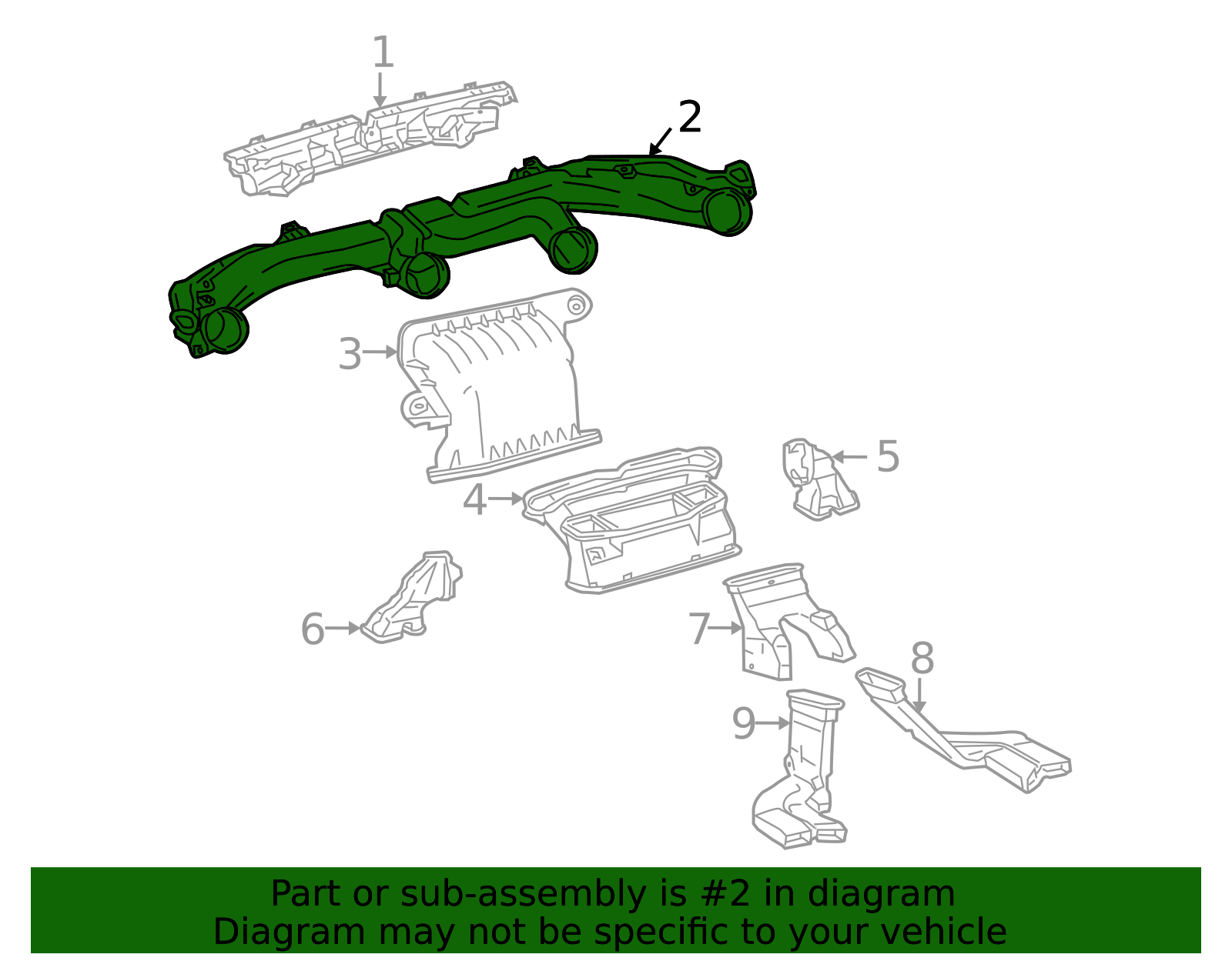 2009-2013 Toyota Matrix Air Distributor 55870-02010 | MotorMotor
