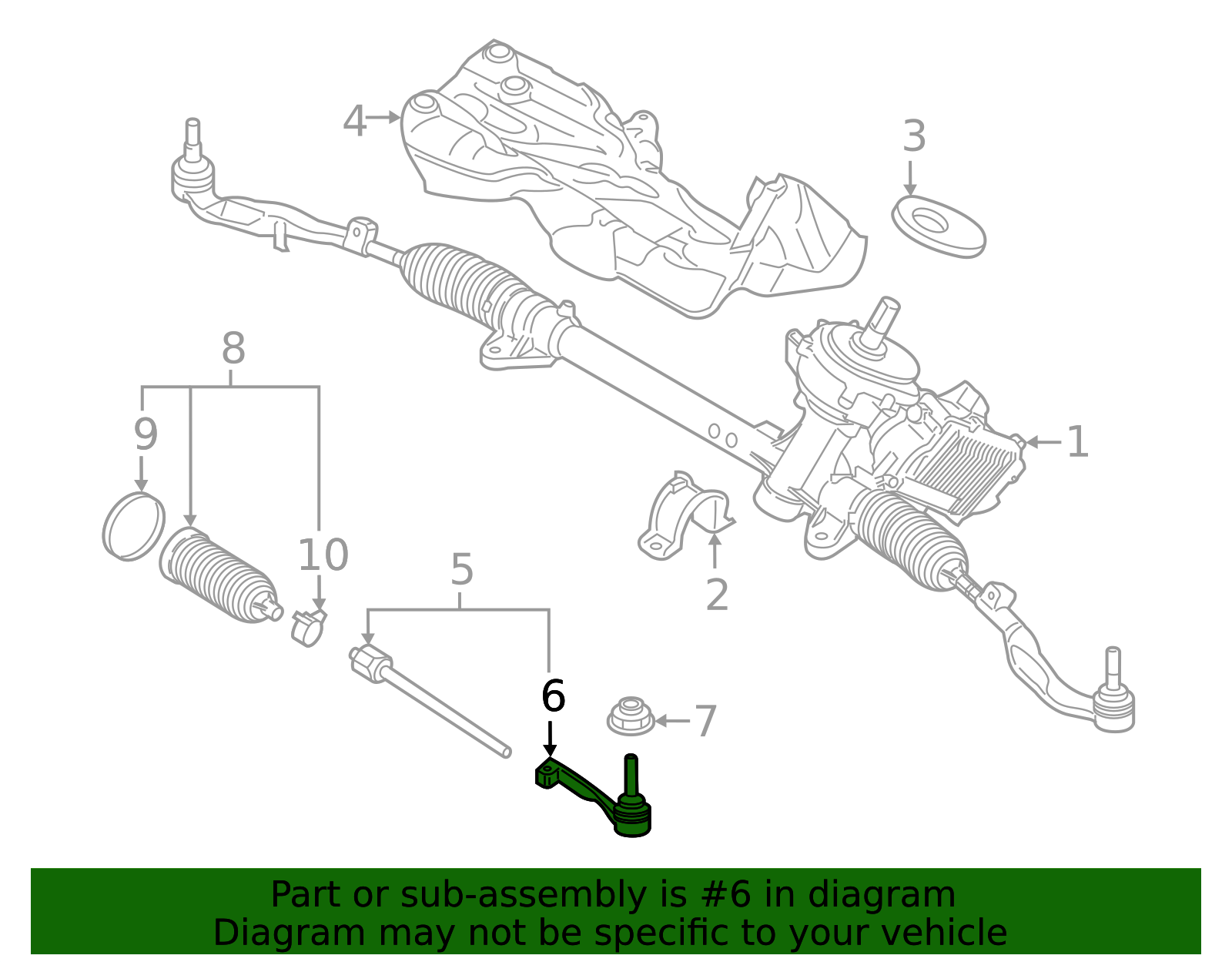 32105a018d0 - 2016-2024 BMW Outer Tie Rod (32-10-5-A01-8D0) | BMW of ...
