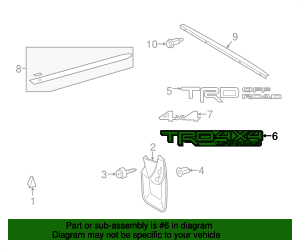 Genuine Toyota Truck Bed Decal (Left, Right, Rear) part# 75996-0C080-A2 ...