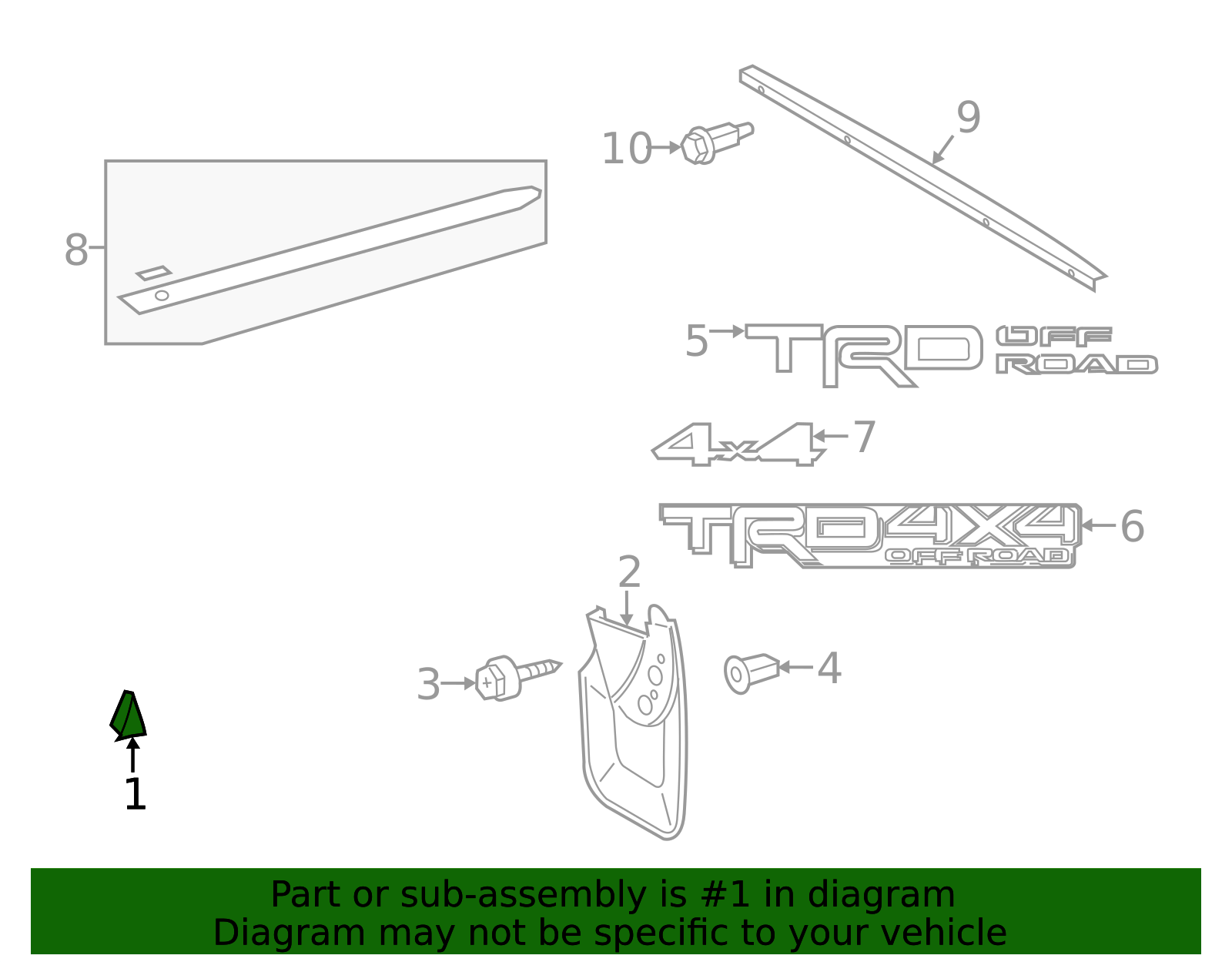 2014-2021 Toyota Tundra Stone Deflector 75641-0C070 | Toyota Parts Center