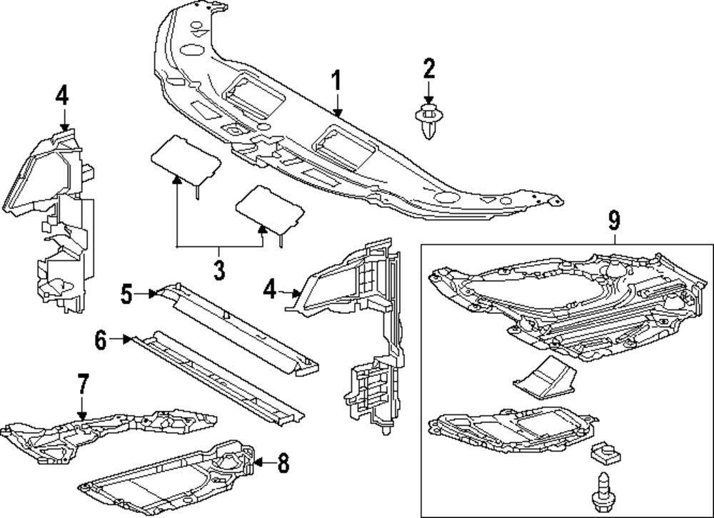 51444-07010 - Shield For 2019-2025 Lexus ES350 | Lexus OE Parts