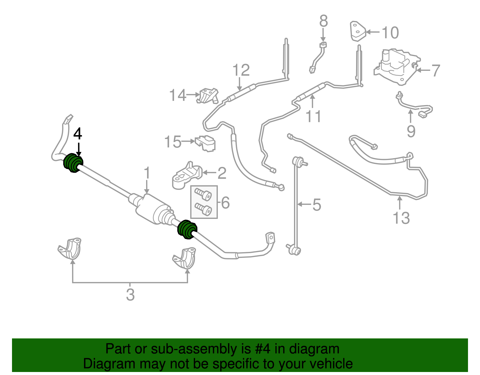 37116771932 - 2007-2019 BMW Stabilizer Bar Rubber Mount (37-11-6-771 ...