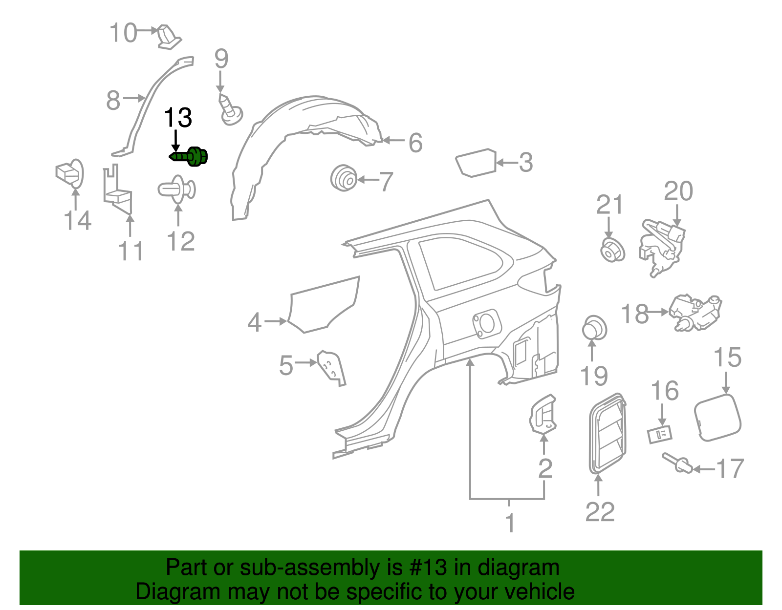 Genuine Toyota Wheel Opening Molding Screw part# 90159-60498 for 2000 ...