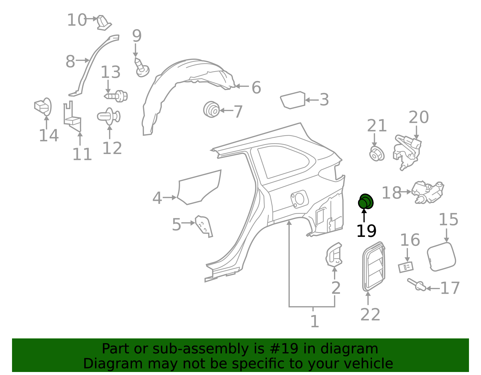 2014-2019 Toyota Highlander Lock Actuator Retainer 77377-0E020 ...