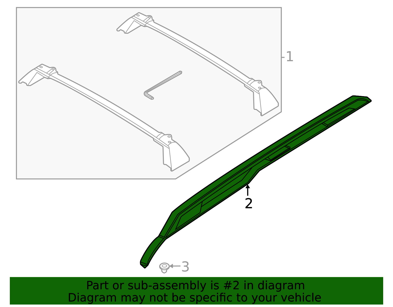 2021-2022 Ford Bronco Sport Roof Luggage Carrier Side Rail M1PZ-7855106 ...