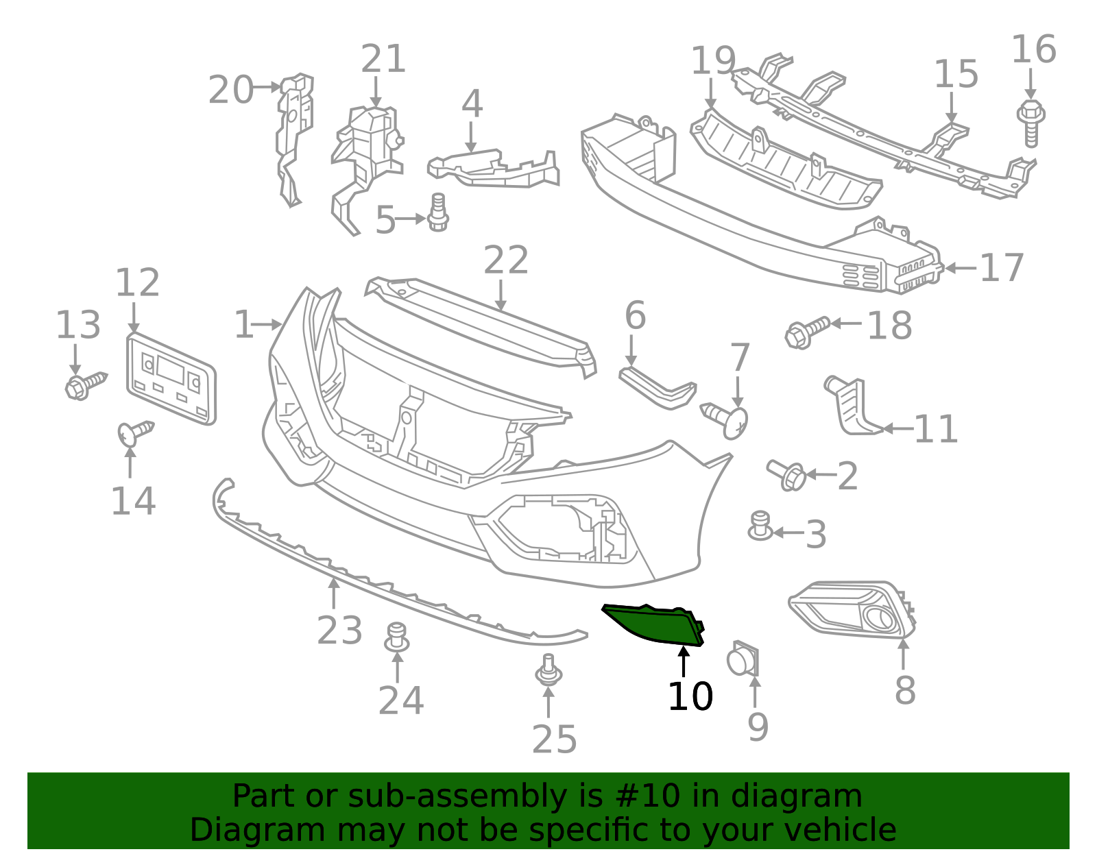 71119-TGG-A50 - Cover L Radar - 2020 Honda Civic | Honda Factory Parts