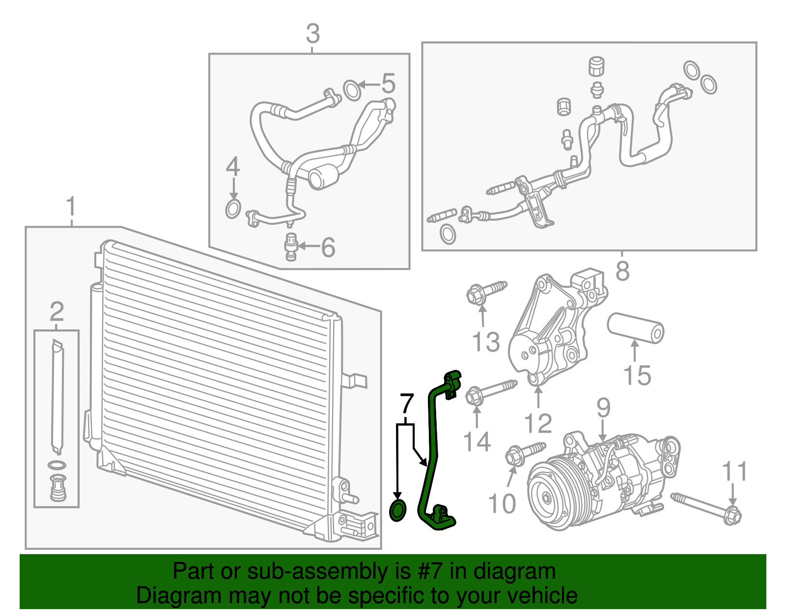 2016-2019 Cadillac ATS Air Conditioning Compressor Tube Assembly ...