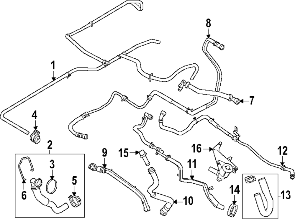 2023-2025 Ford Heater Hose HC3Z-18472-K | OEM Parts Online