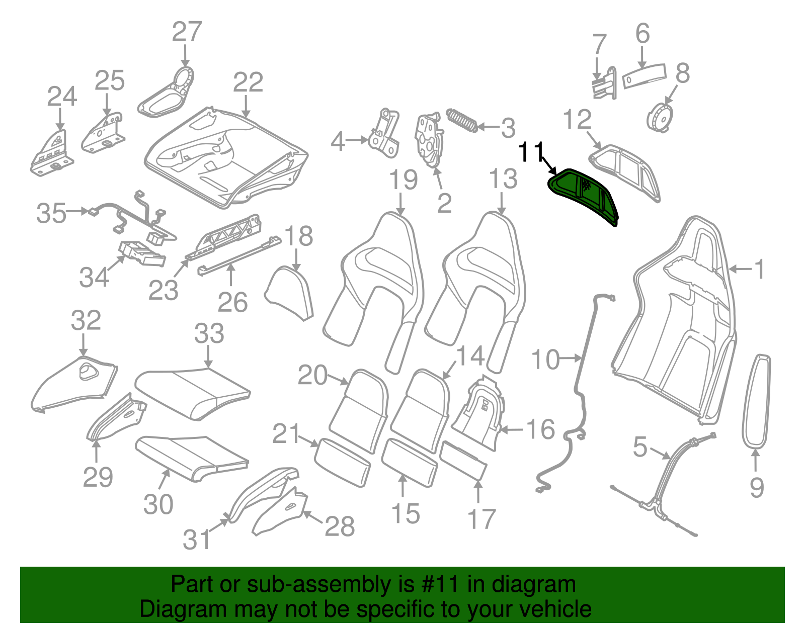 2008-2024 Porsche Seat Belt Trim Bezel 997-521-330-00-01C | Sunset ...