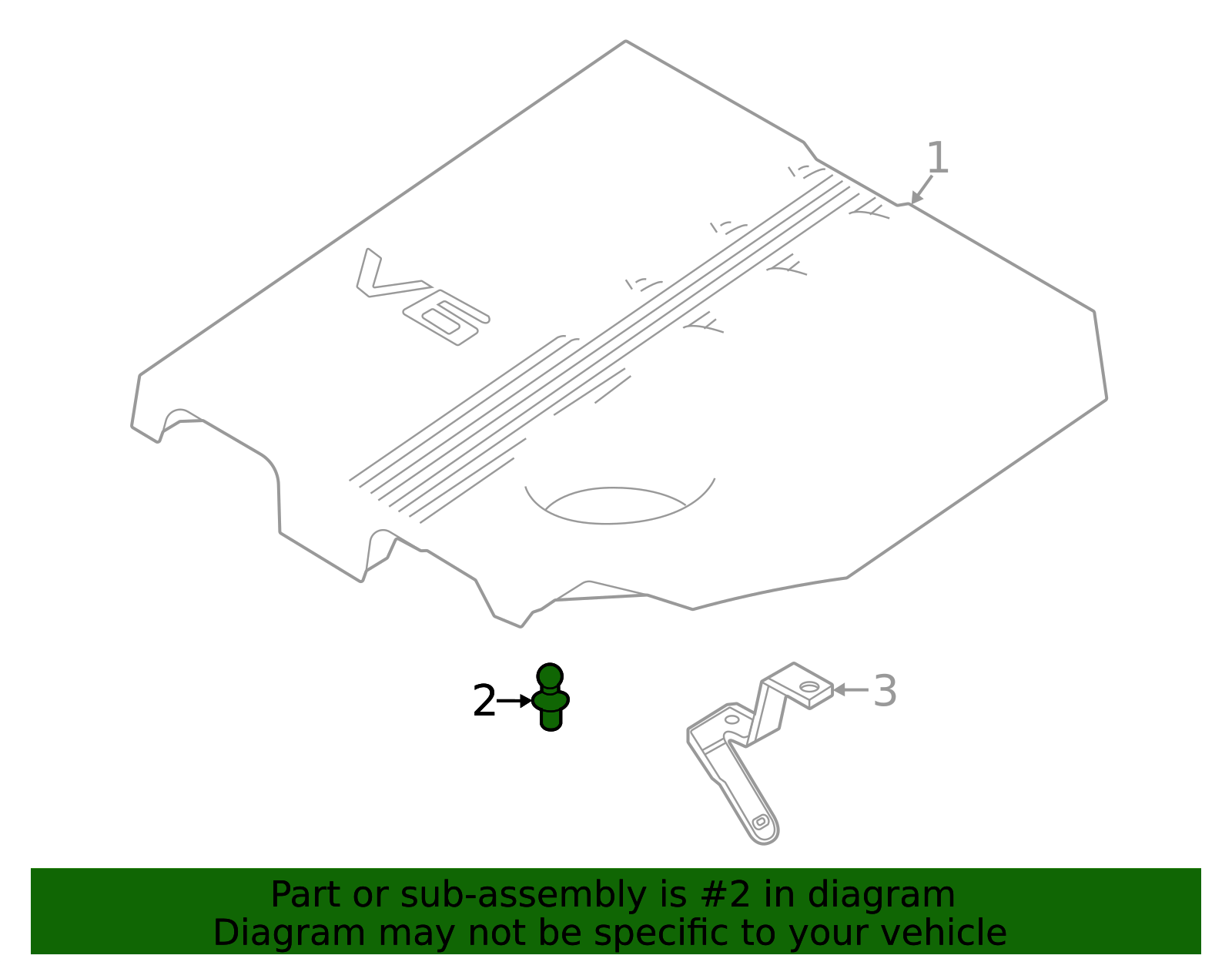 2020-2025 Nissan Engine Cover Ball Stud 14070-5CA0B | QuirkParts