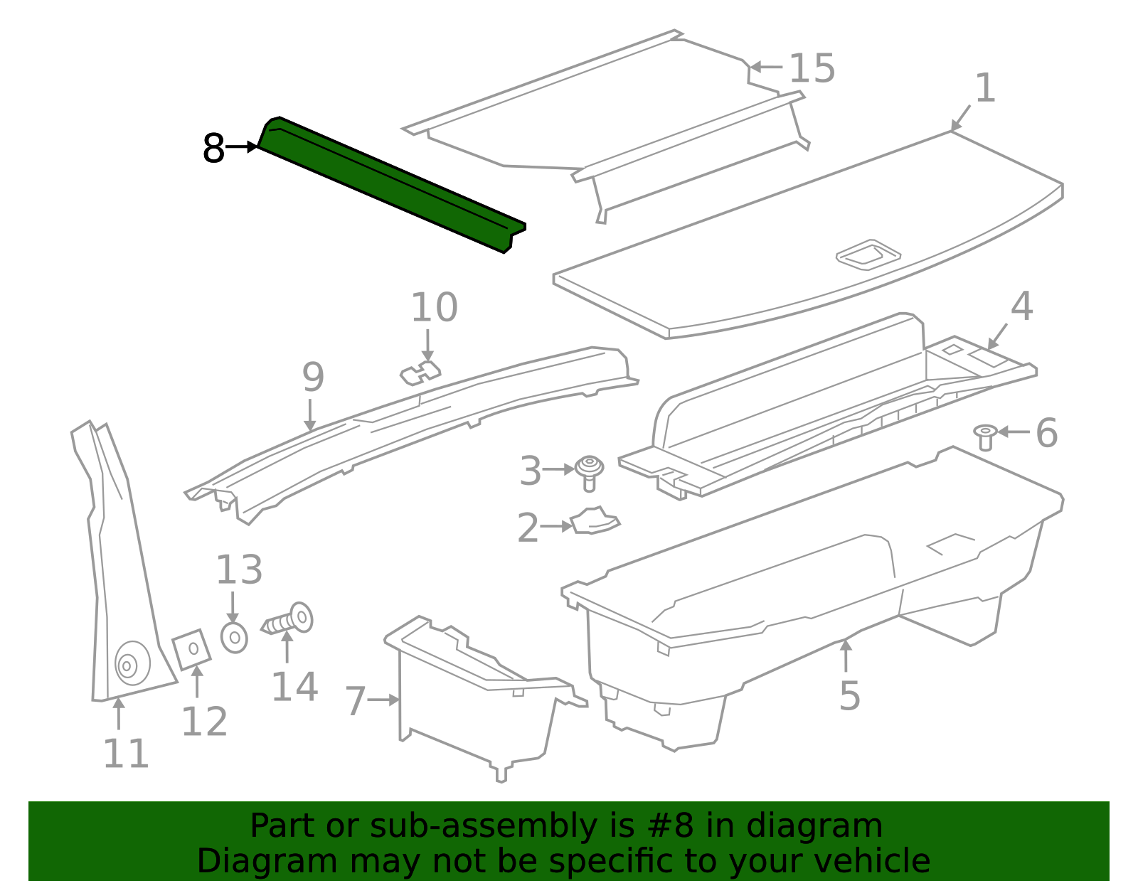 84769007 - Black Passenger Side Load Floor Side Trim Panel GM 2020-2025 ...