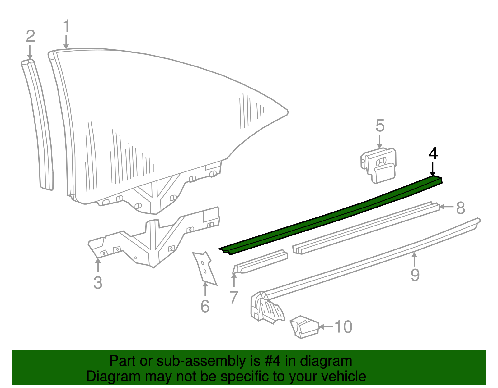 208-670-10-22 - High-Quality Quarter Panel Reveal Molding for 1999-2003 ...