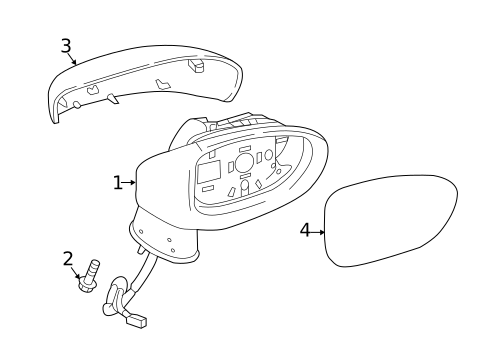 Outside Mirrors for 2025 Mazda MX-5 Miata | Mazda Parts Connect