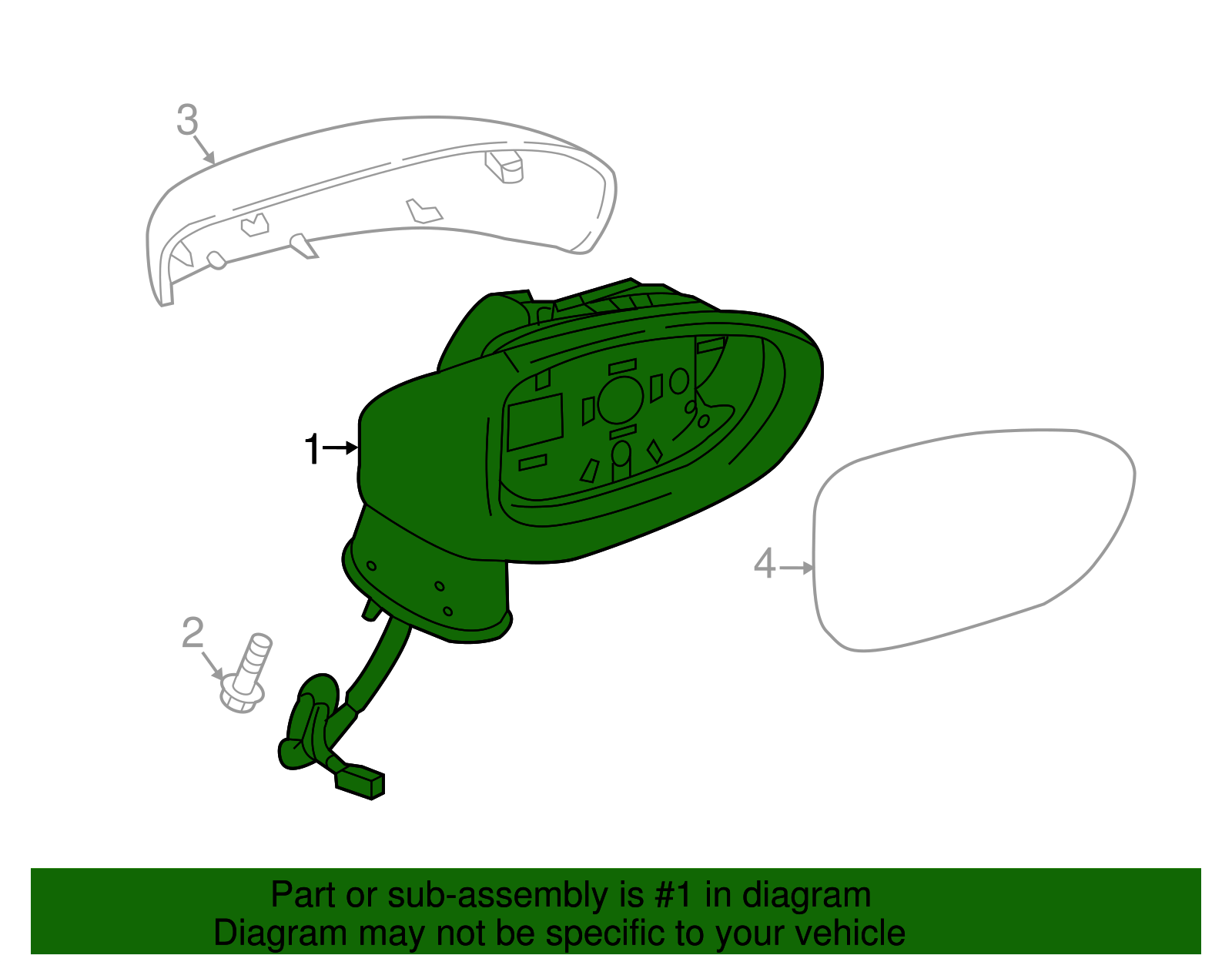 2016-2018 Mazda MX-5 Miata Mirror Housing - Driver's Side (LH) NA9G-69 ...