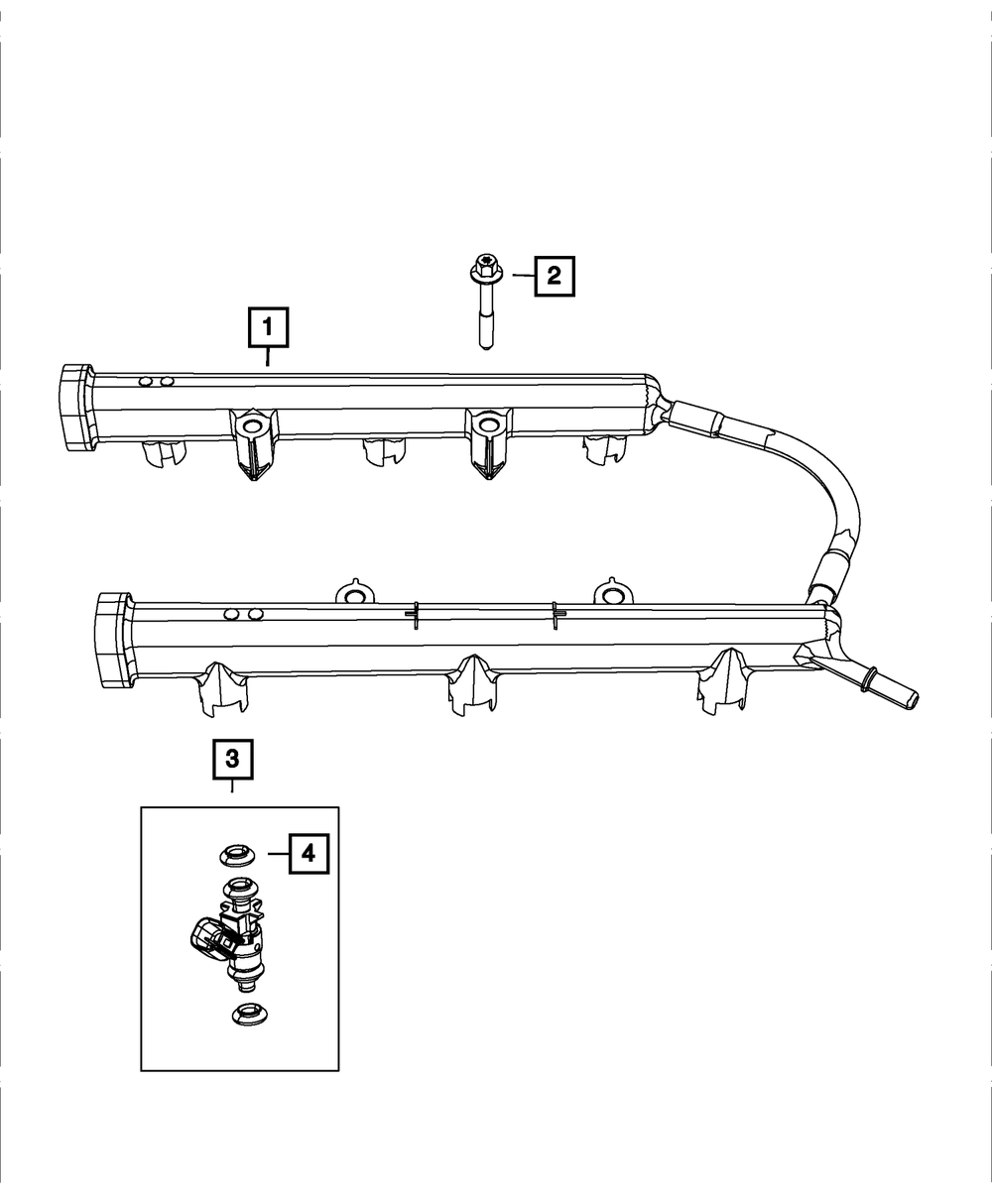68465199AA - Fuel Injector The Official Mopar eStore