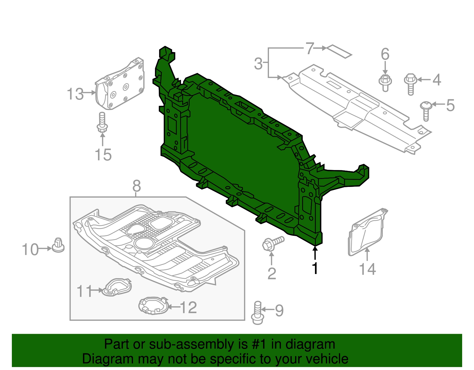 2014-2017 Kia Soul OEM NEW 2014-17 Kia Soul Front Hatchback End Module ...