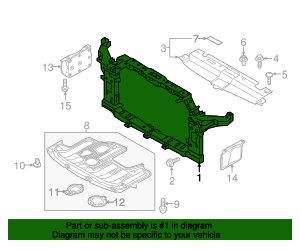 64101-B2000 - Radiator Support 2014-2017 Kia Soul | Kia.Parts Store