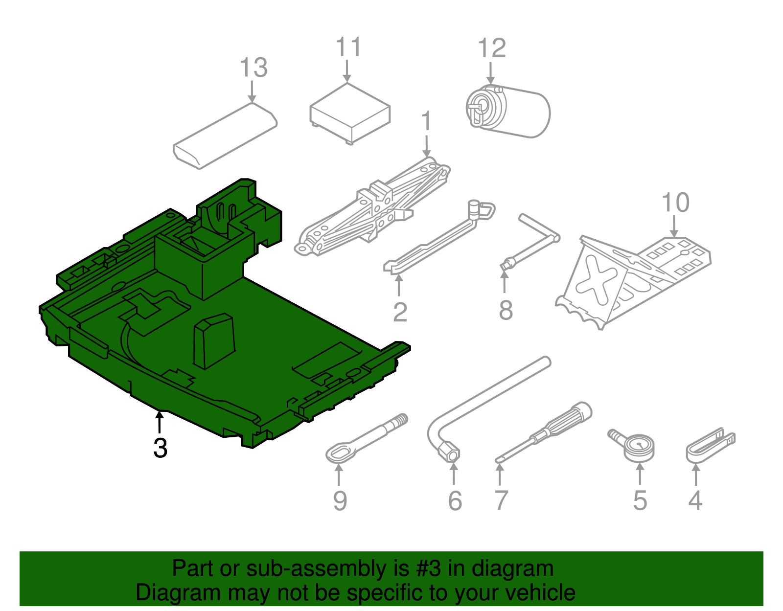 80A-012-109-S - Jack Carrier 2018-2025 Audi | Audi OEM Parts Guy