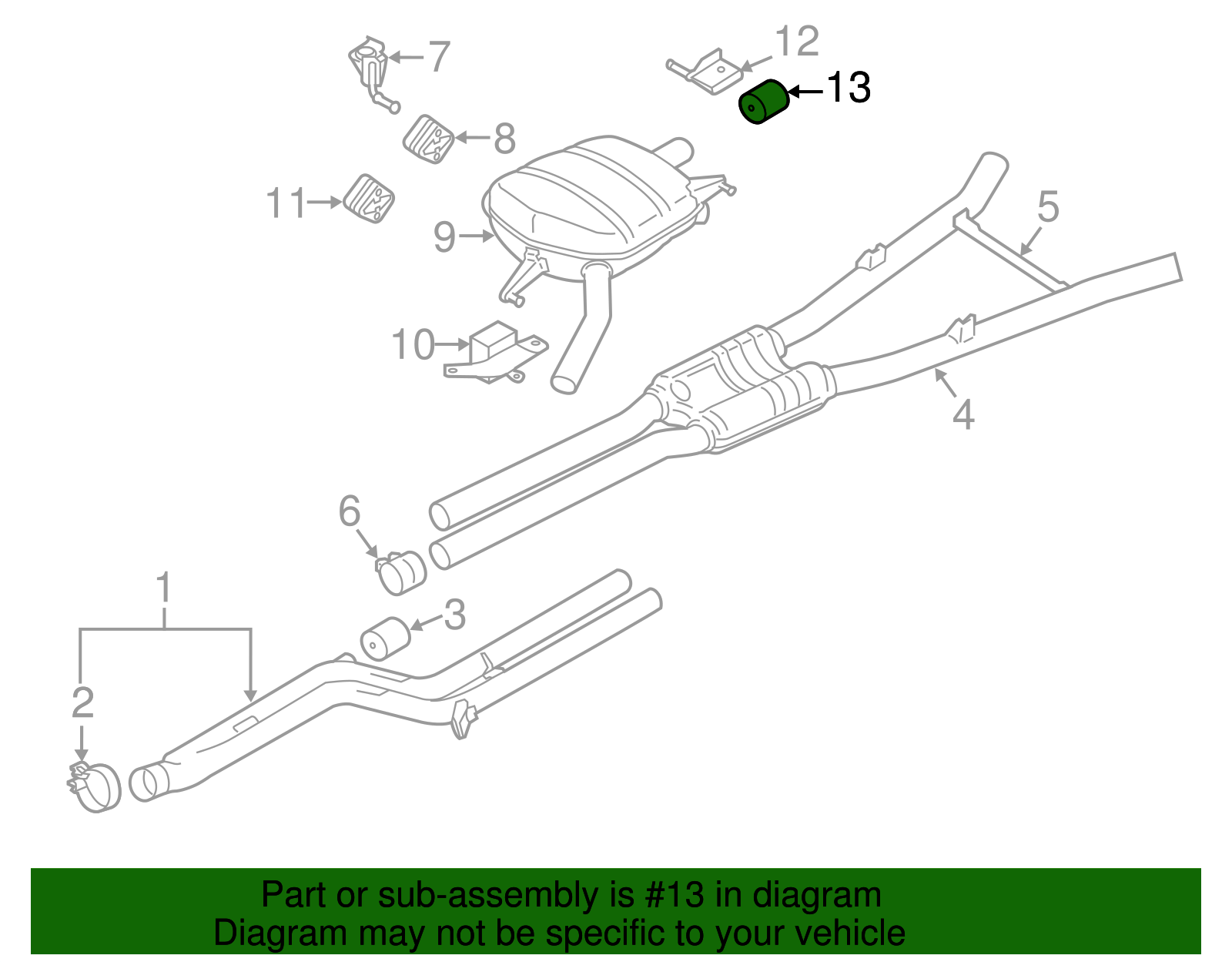 BMW 2006-2017 BMW Muffler & Pipe Isolator 18-30-3-412-863 | BMW ...