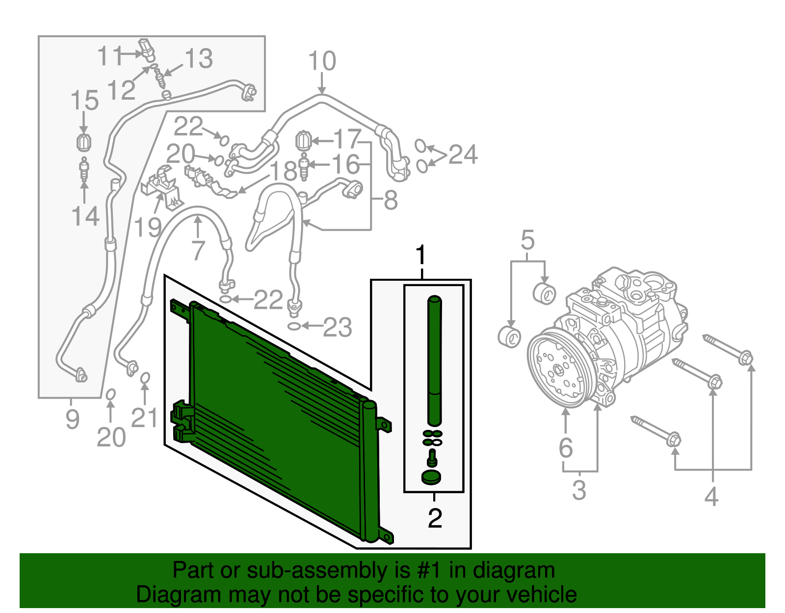 2015-2020 Audi A/C Condenser 5Q0-816-411-BE | TascaParts.com