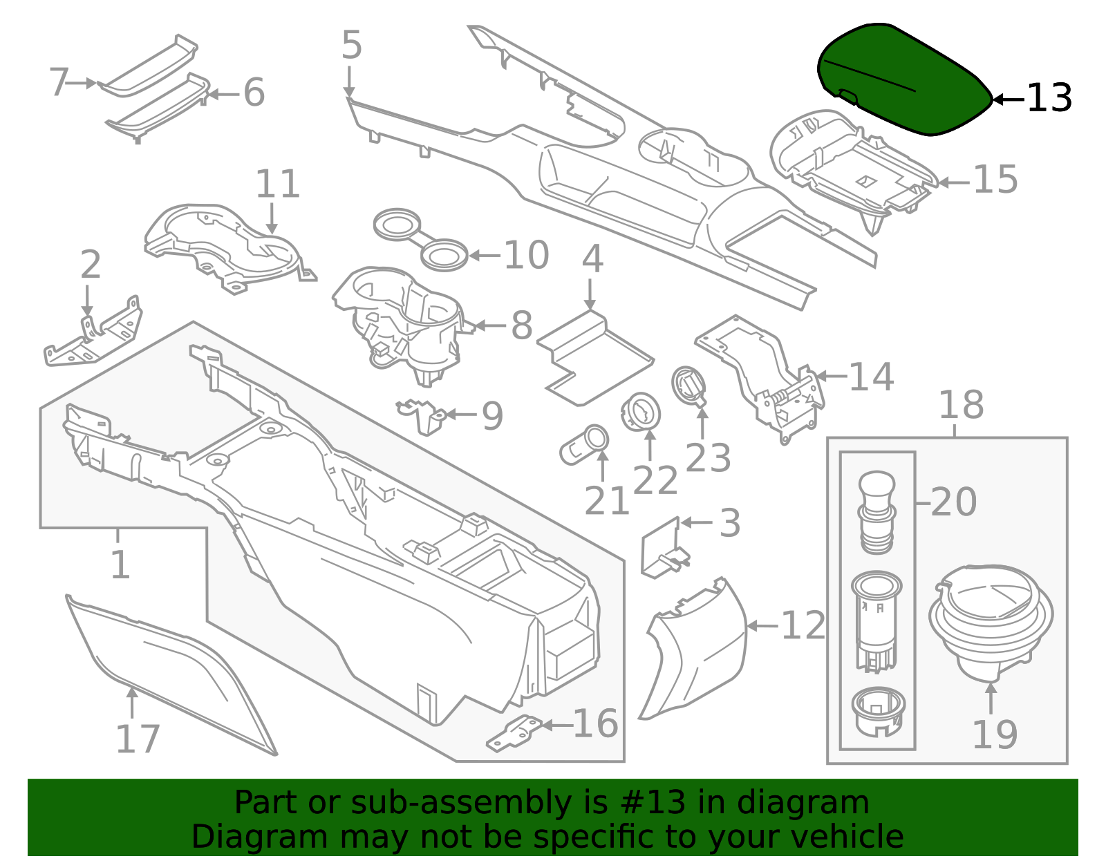 fr3z6306024be - Ford Compartment Door | Levittown Ford Parts