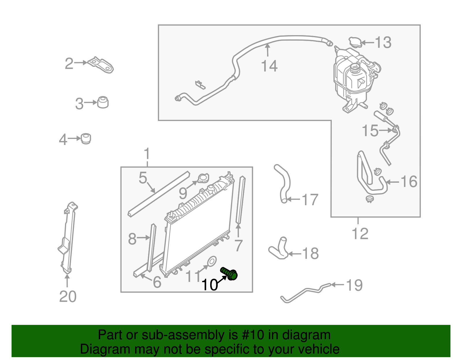 1998-2024 Nissan Radiator Drain Plug 21440-50Y00 | Nissan Parts Central
