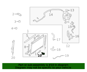 Radiator Drain Plug 21440-50Y00 | Nissan Parts Central