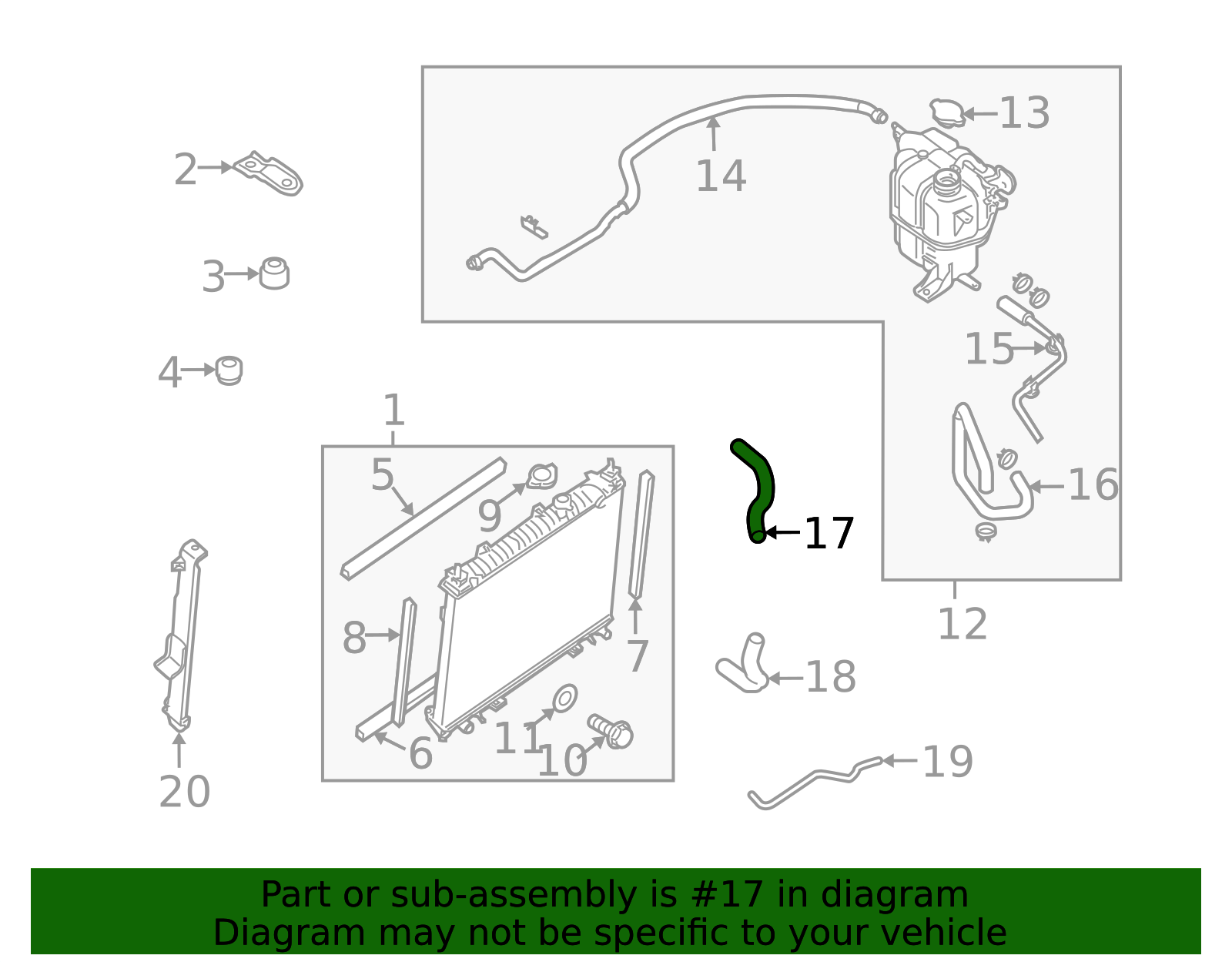 21501-ZS20A - Upper Hose Official Nissan Parts Store