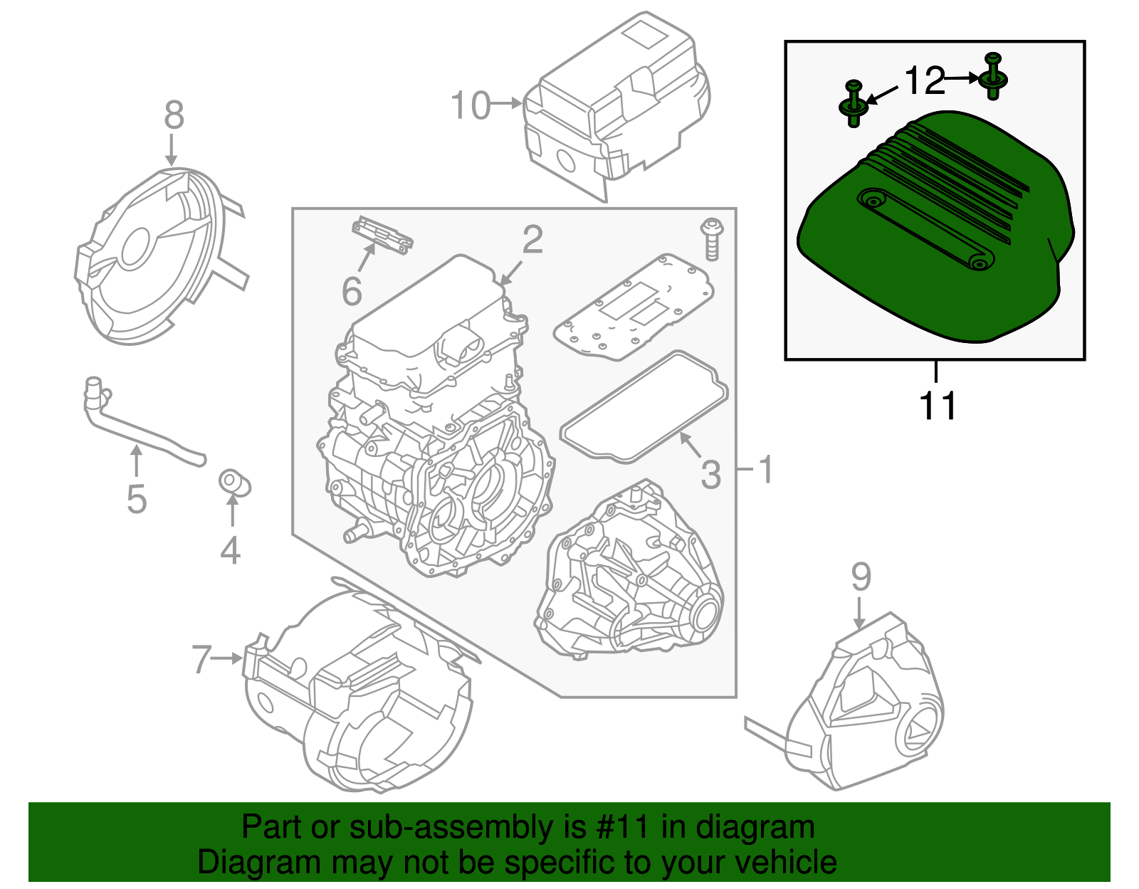 2013-2018 Ford Focus | Engine Cover | DM5Z-6A949-C | Walls' Ford Parts
