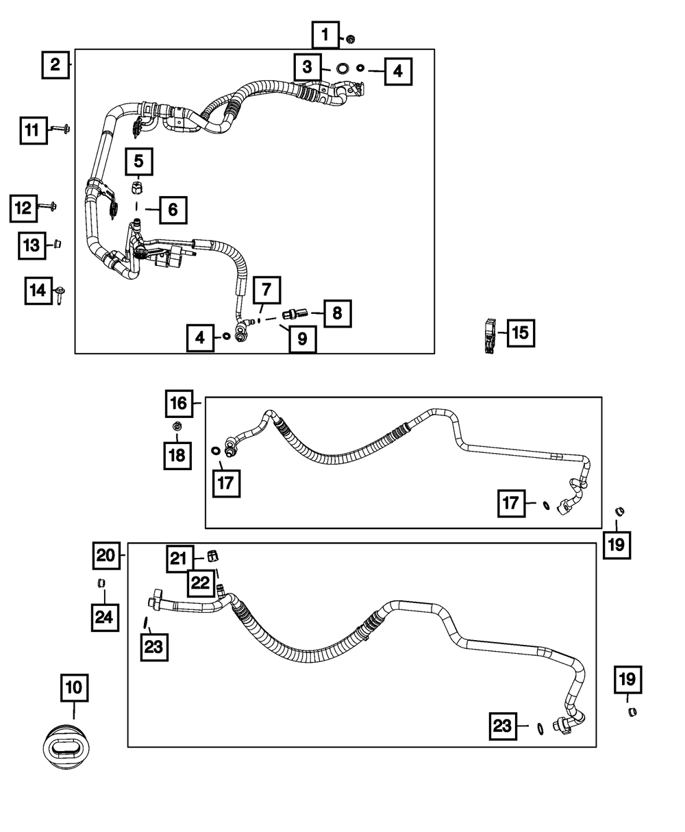A/C Suction Line for 2019-2024 Ram 1500 | OEM Mopar 68277012AB | Mopar ...